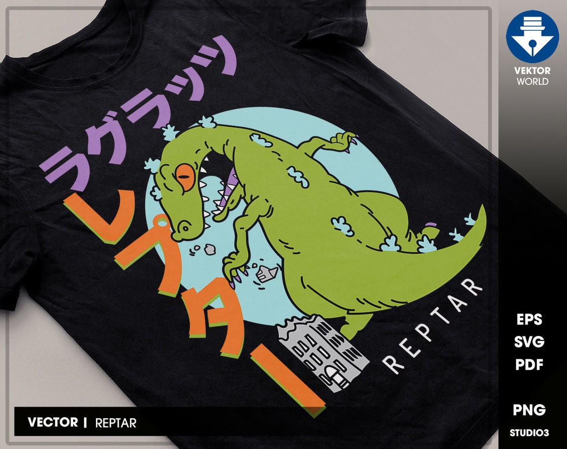 Vector Reptar / Rugrats / pdf eps svg .studio3 png | Etsy