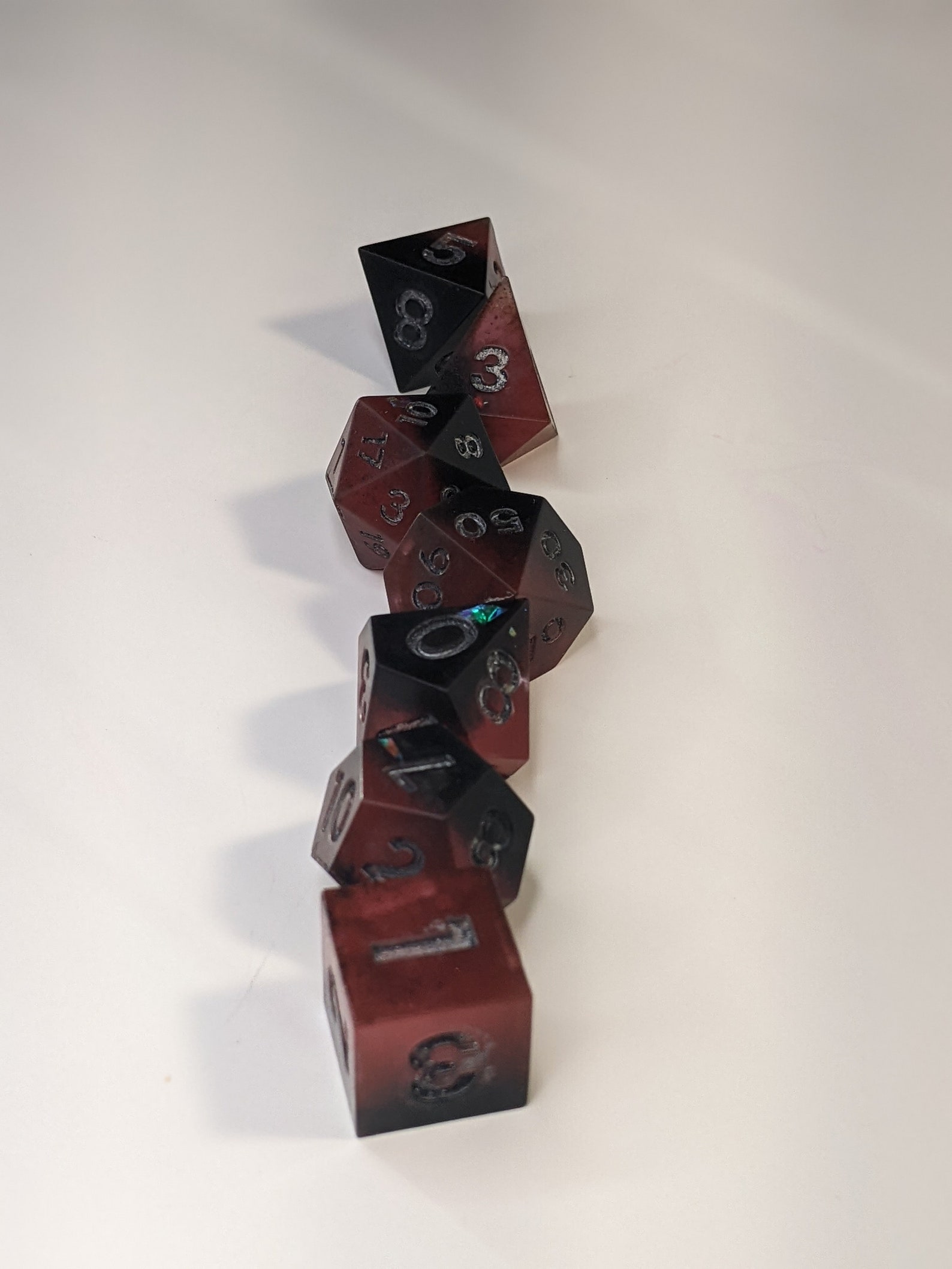 Dice Dnd Set / Wenge Wood & Resin Dice Set / Handmade Tumbled Dice Set ...