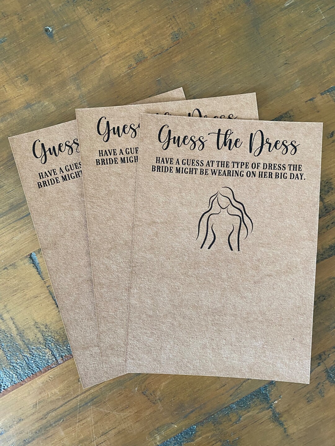 Hen Party, Bridal Shower Guess the Dress Game, Activity X10 Cards - Etsy