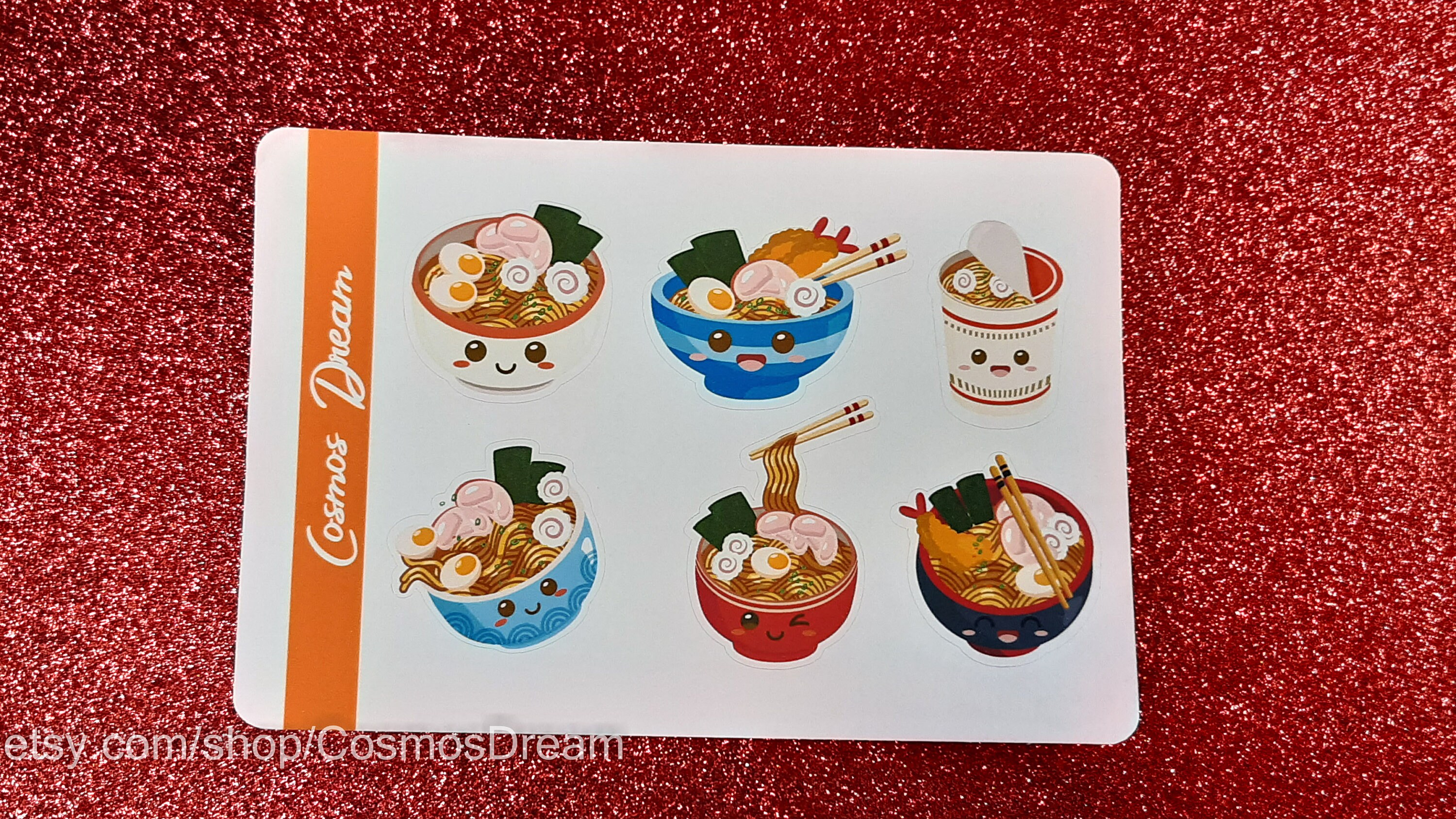 Japanese Ramen Snack Themed Sticker Sheet, Perfect Gift Idea for Anime ...