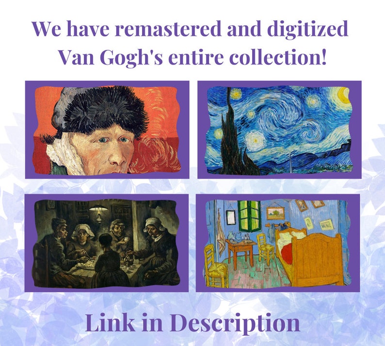 Vincent Van Gogh Alphabet Font Monogram Van Gogh Digital - Etsy