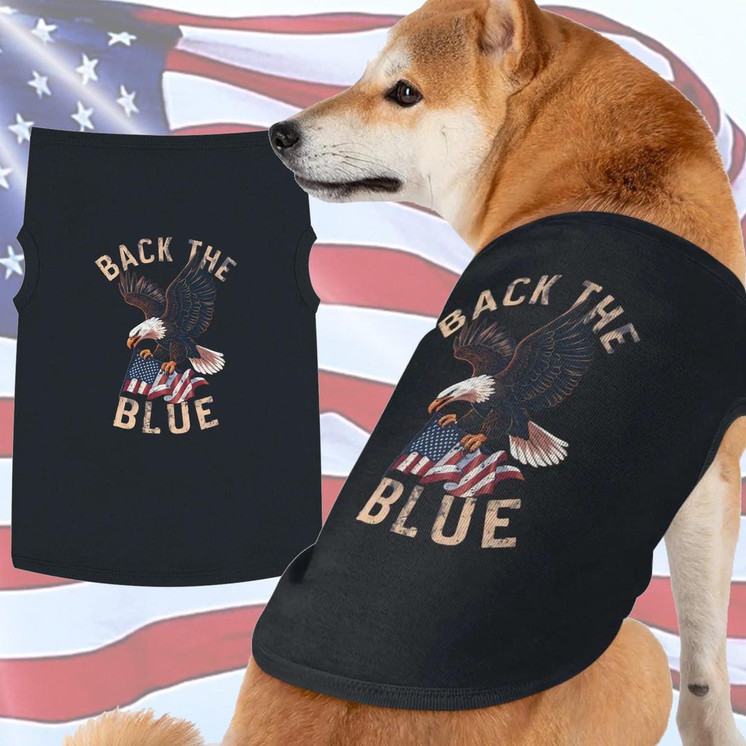 Back the Blue Trump Vance 2024 Matching Dog Owner Shirts Trump Dog ...