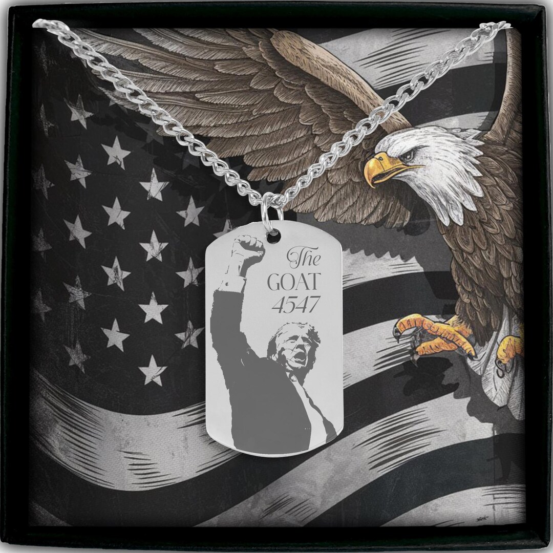 Trump 45 47 the Greatest of All Time, MAGA Necklace Jewelry, Gold and ...