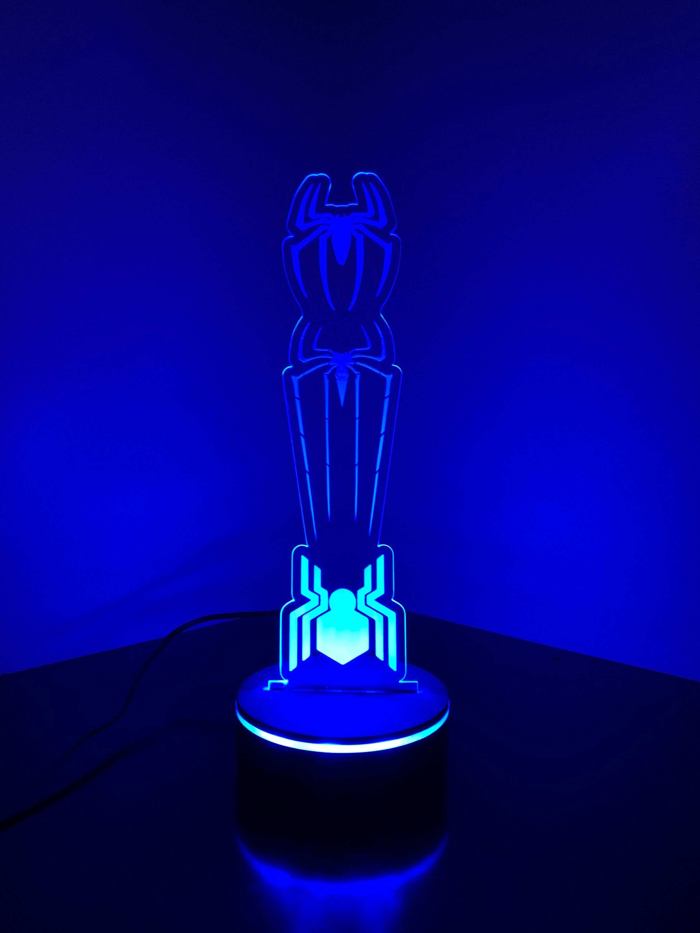 Spiderman 3D LED Lamp - Etsy