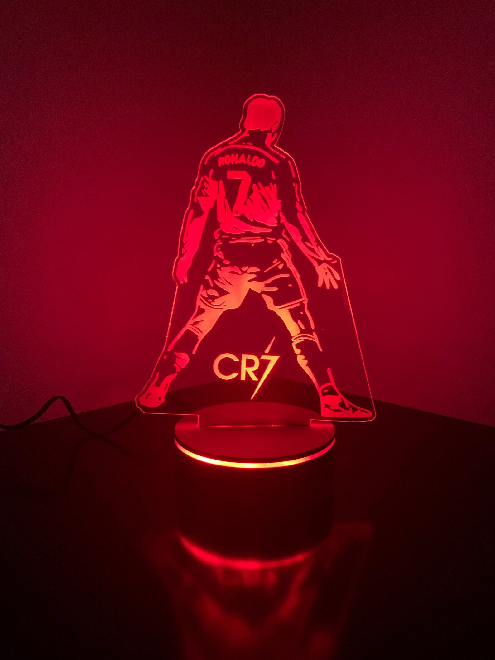 Cristiano Ronaldo 3D LED Lamp - Etsy