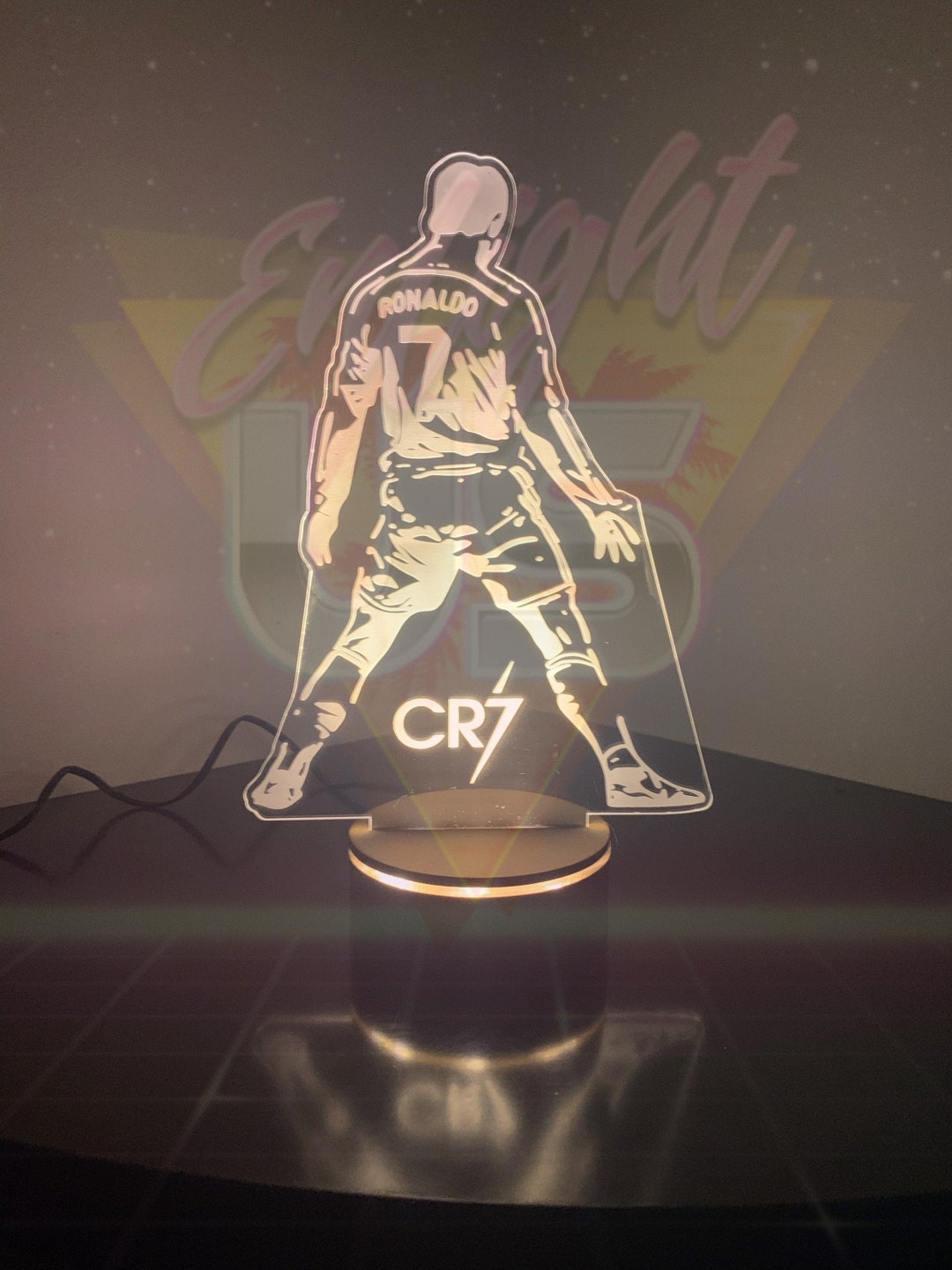 Cristiano Ronaldo 3D LED Lamp - Etsy UK