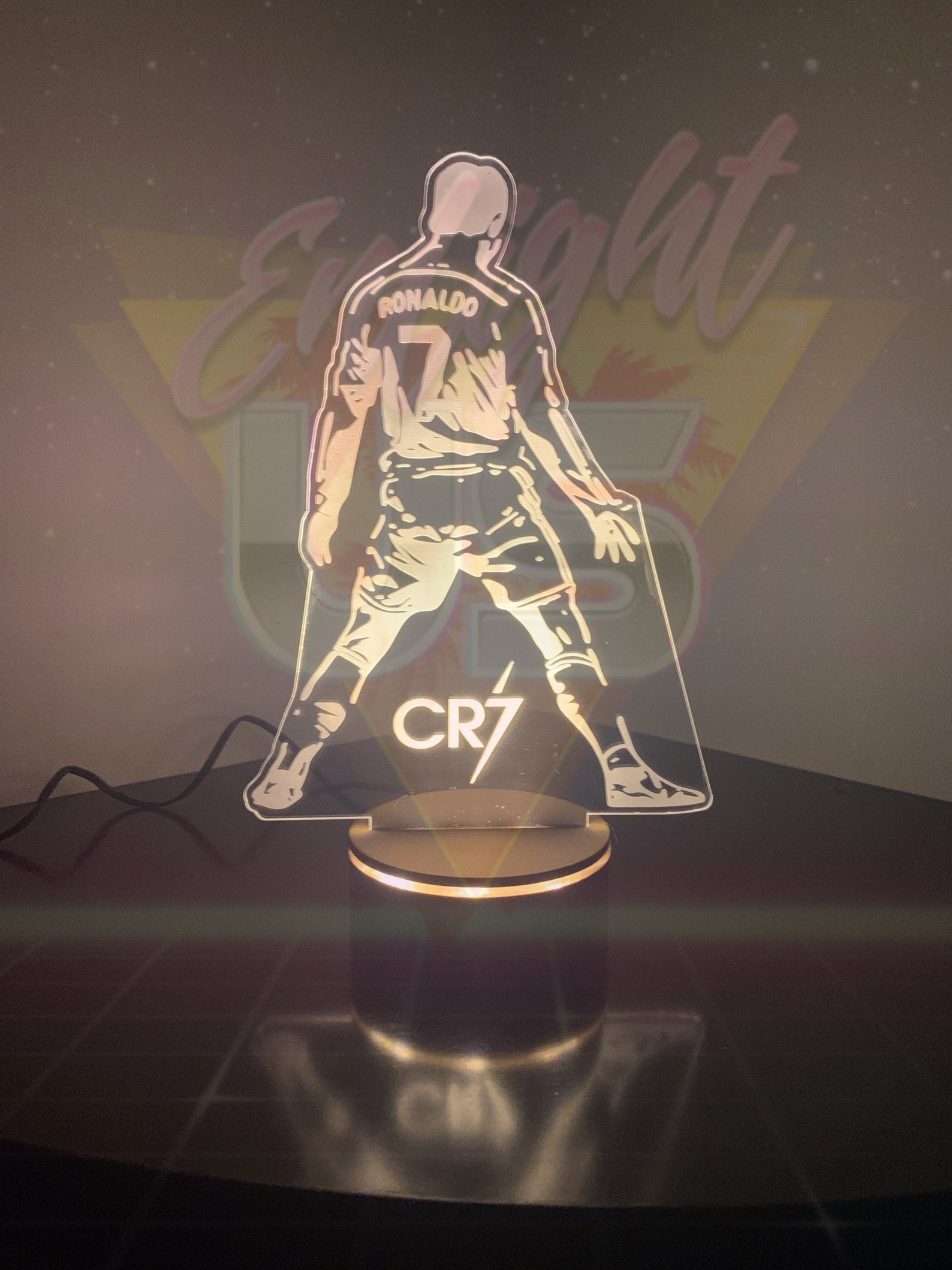 Cristiano Ronaldo 3D LED Lamp - Etsy