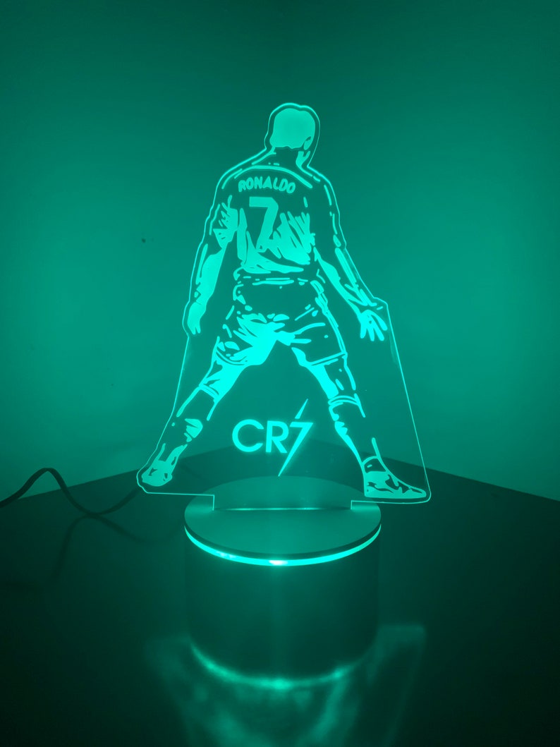 Cristiano Ronaldo 3D LED Lamp - Etsy