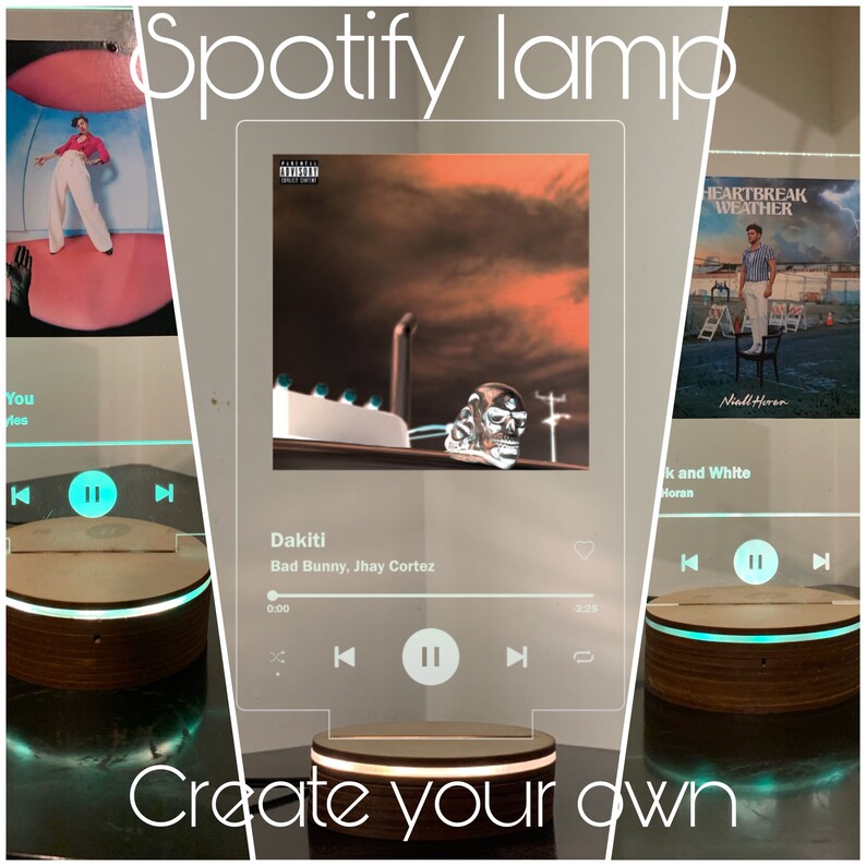 Personalized Spotify Song 3D LED Lamp - Etsy