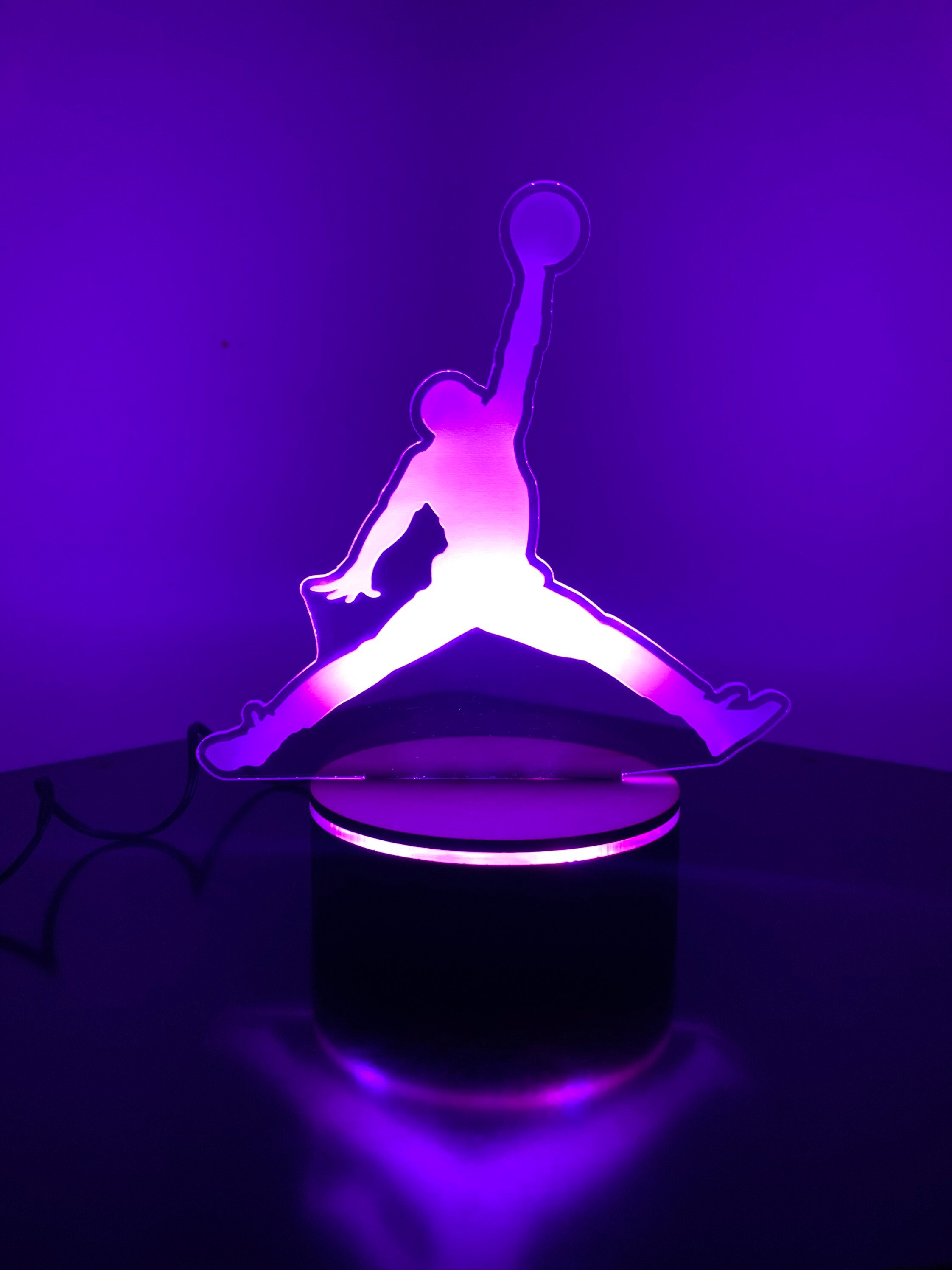 Jordan Jumpan Logo 3D LED Lamp - Etsy