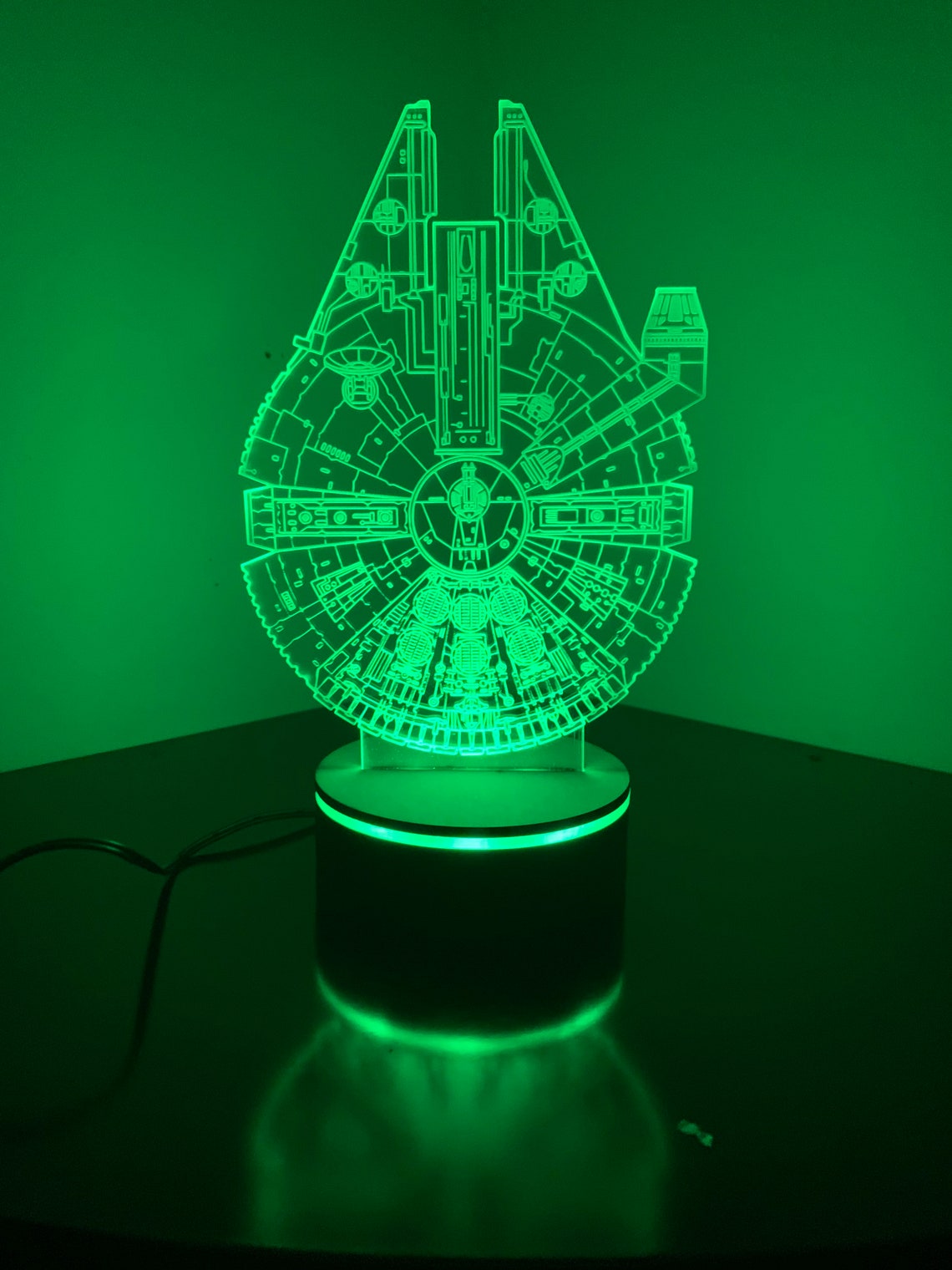 Millenium Falcon 3D LED Lamp - Etsy