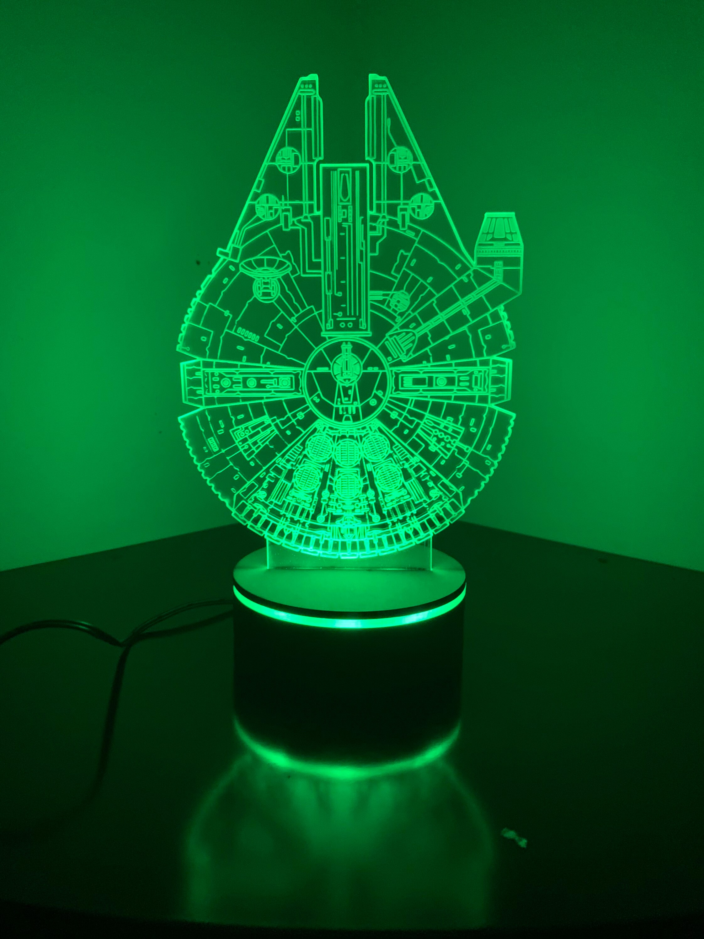Millenium Falcon 3D LED Lamp - Etsy Sweden
