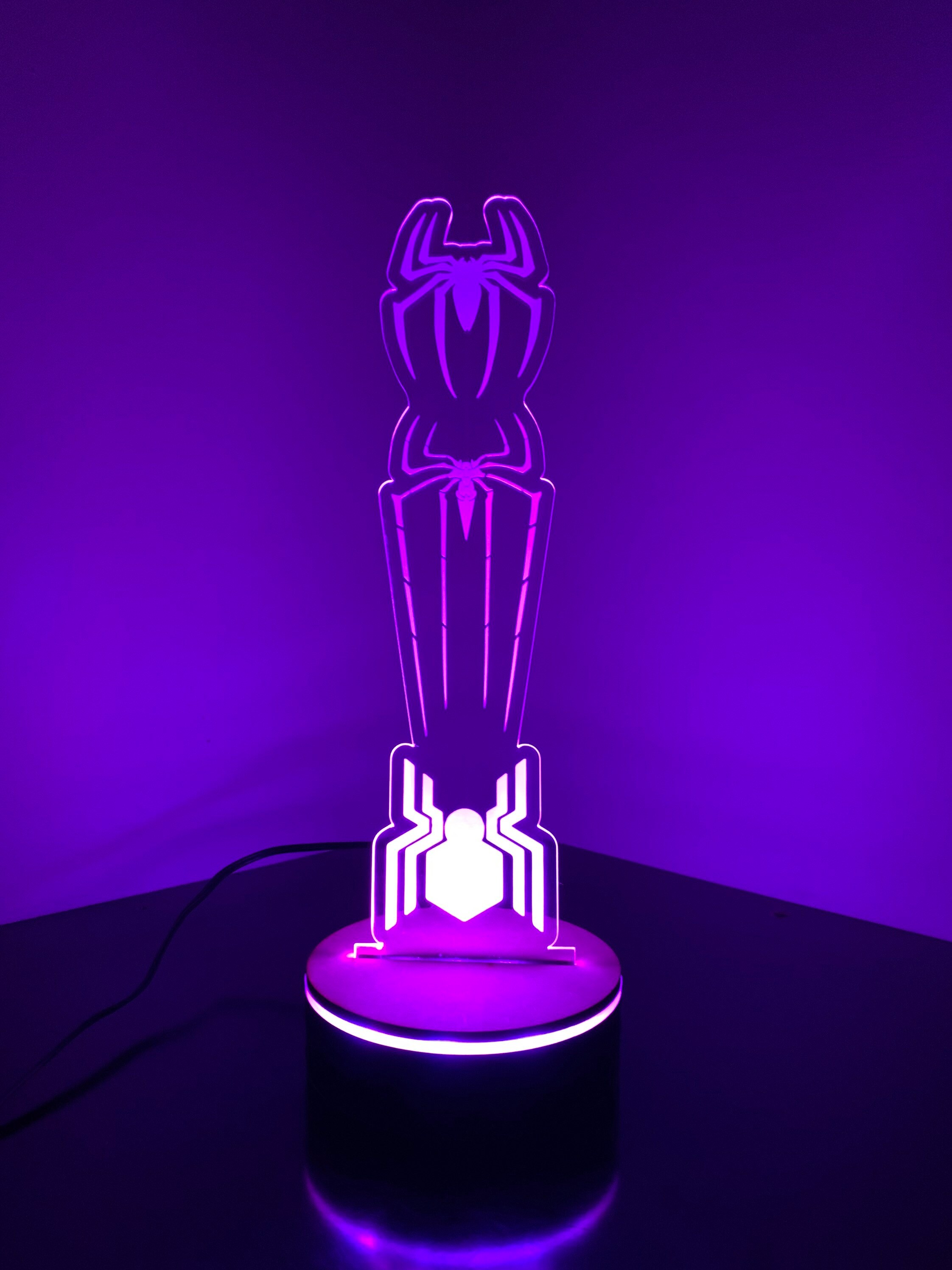 Spiderman 3D LED Lamp - Etsy
