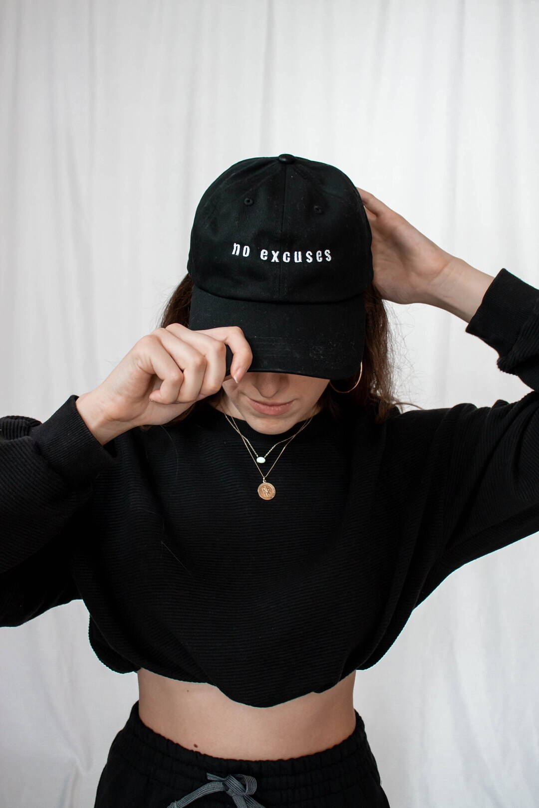 No Excuses Dad Hat Daily Affirmation Goal Getter Baseball Cap ...