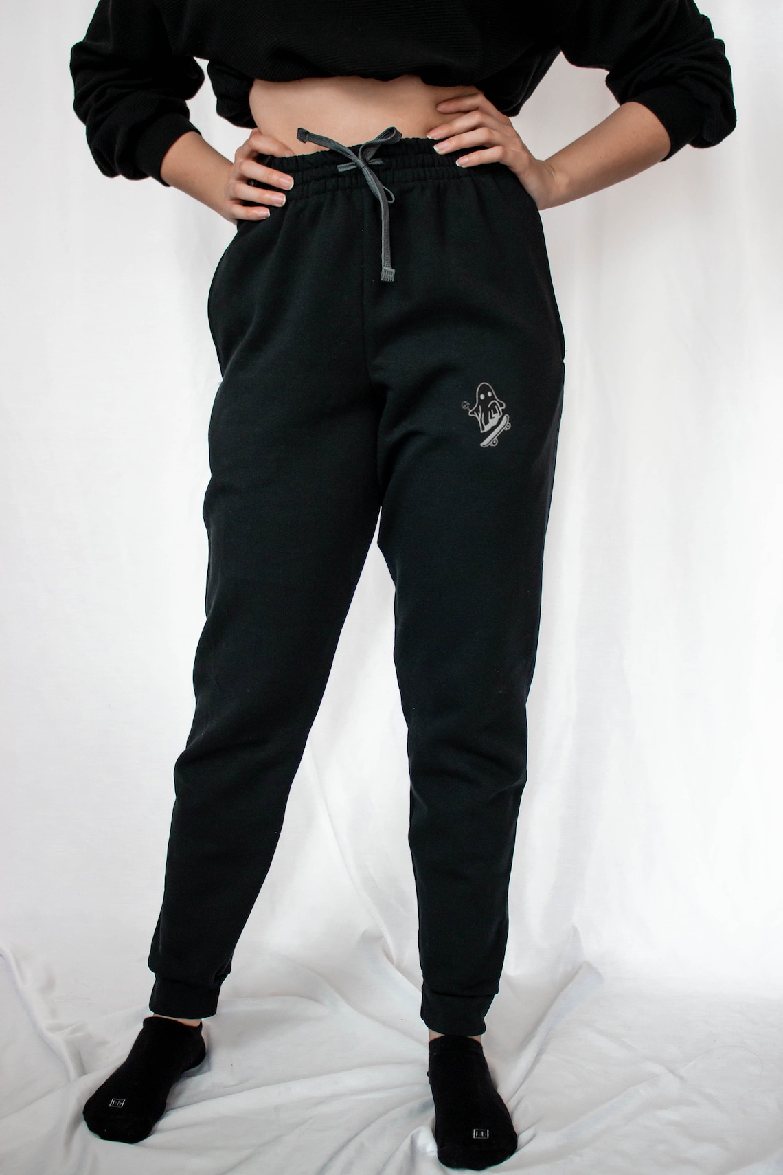 Embroidered Ghost Joggers Ghost Sweatpants Embroidered Sweatpants ...