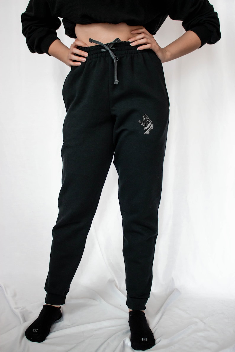 Embroidered Ghost Joggers Ghost Sweatpants Embroidered Sweatpants ...