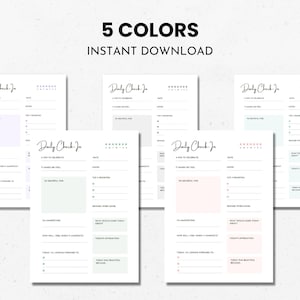 Daily Check-in Digital Planner Digital Gratitude Journal Daily Mood ...