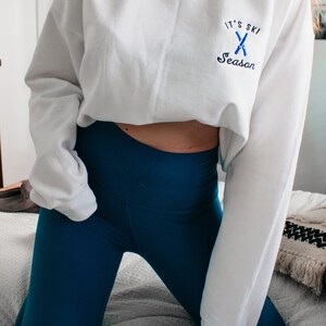 Embroidered It's Ski Season Sweatshirt Christmas Apparel Oversized ...