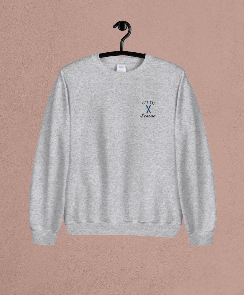 Embroidered It's Ski Season Sweatshirt Christmas Apparel Oversized ...