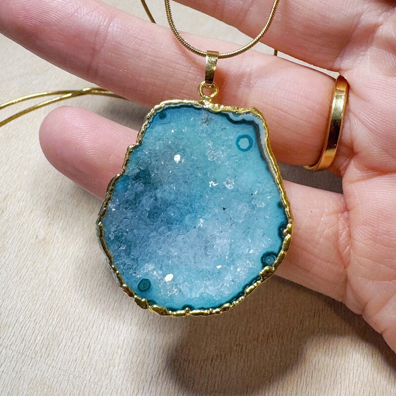 Geode Necklace - Etsy