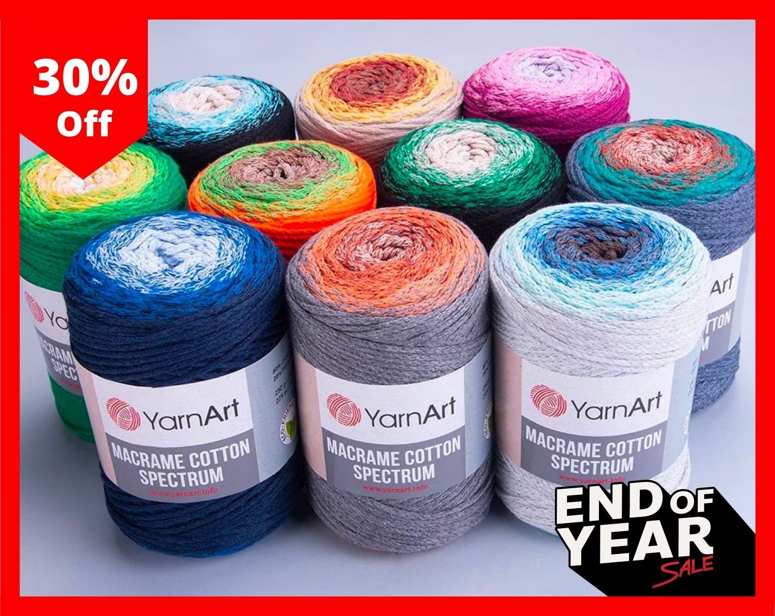 Yarnart Macrame Cotton Spectrum Macrame Cord 80% Cotton - Etsy