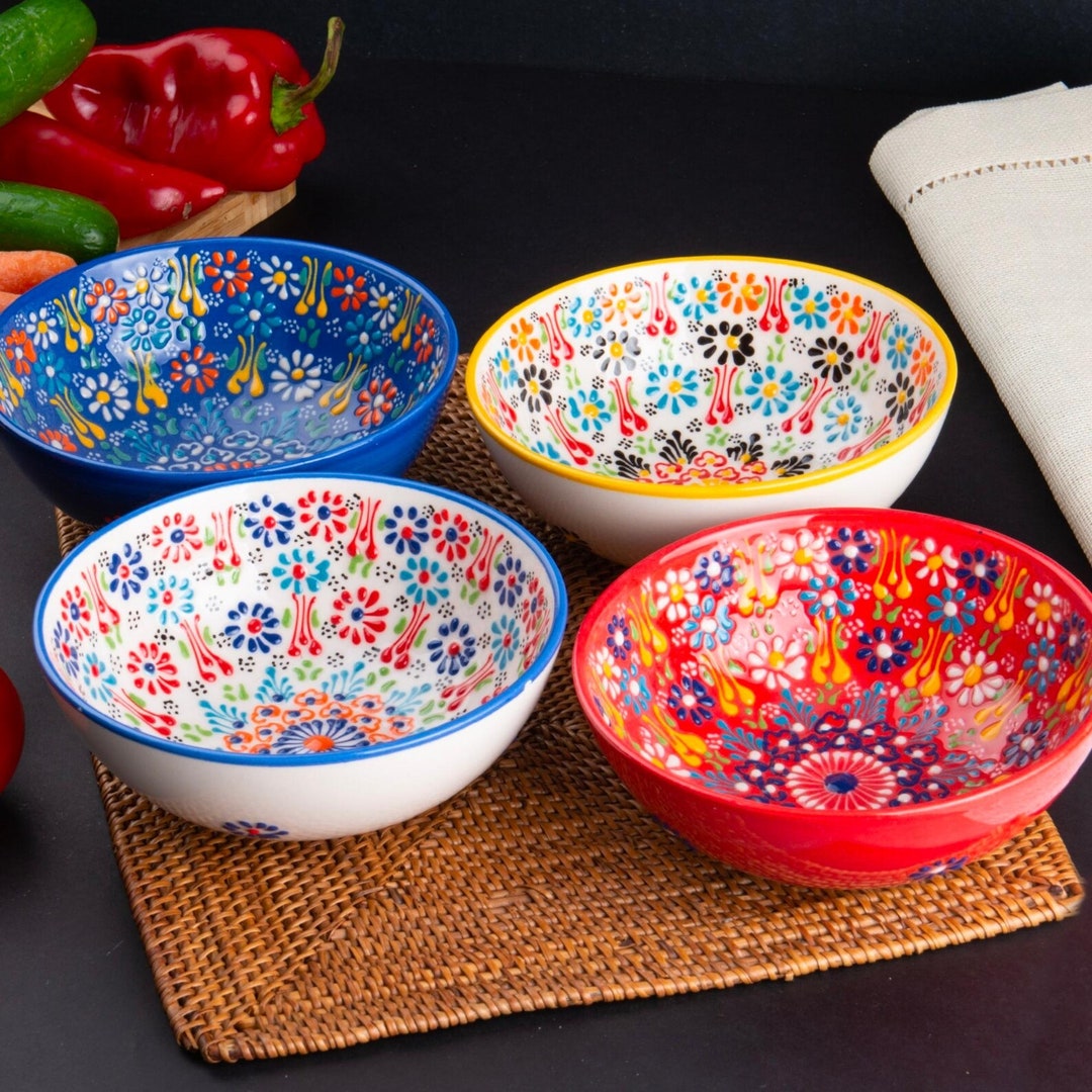 Ceramic Bowls 16cm, Handmade Turkish Ceramic Bowl, Hand Painted ...