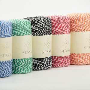 Sensy Premium Cotton Striped Twine Packaging Cord for DIY - Etsy