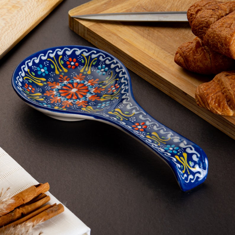Ceramic Spoon Rest 21cm Handmade Turkish Ceramic Tray Hand | Etsy