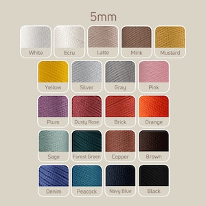 Sensy Premium 5mm Polyester Rope 100% Polypropylene Cord Macrame Cord ...