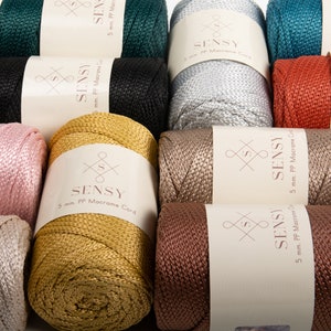 Sensy Premium 5mm Polyester Rope 100% Polypropylene Cord Macrame Cord ...