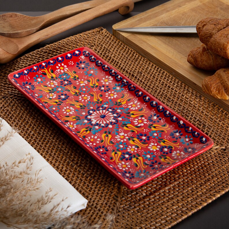 Ceramic Tray Plate 13cm Handmade Turkish Ceramic Tray Hand - Etsy