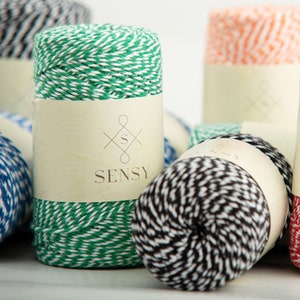 Sensy Premium Cotton Striped Twine Packaging Cord for DIY - Etsy