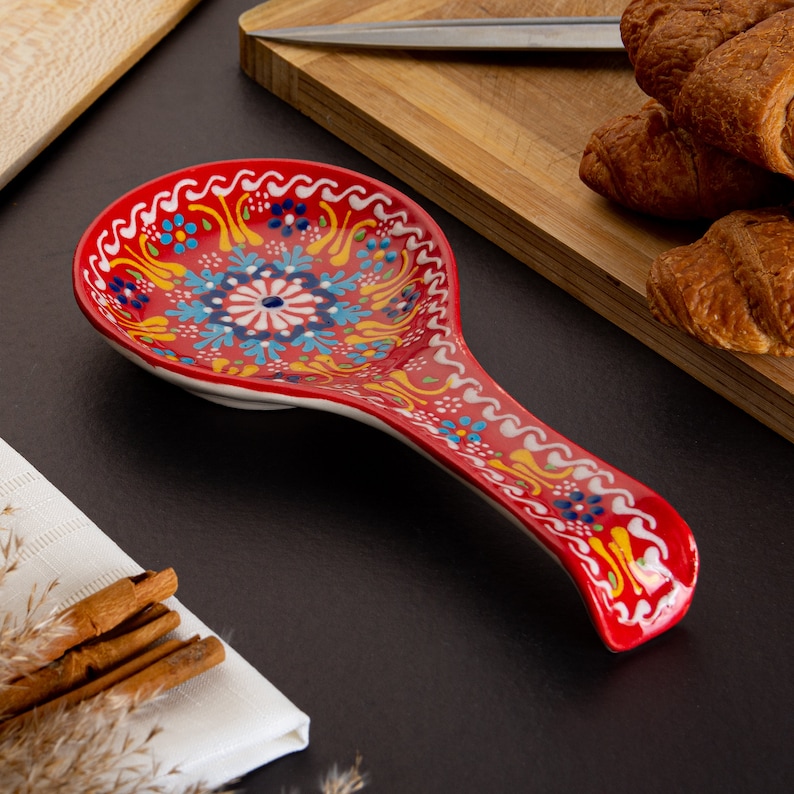 Ceramic Spoon Rest 21cm Handmade Turkish Ceramic Tray Hand | Etsy