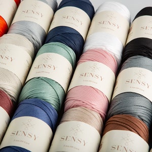 Sensy Premium 3mm 131 Yards Polyester Rope 100% Polypropylene Cord ...