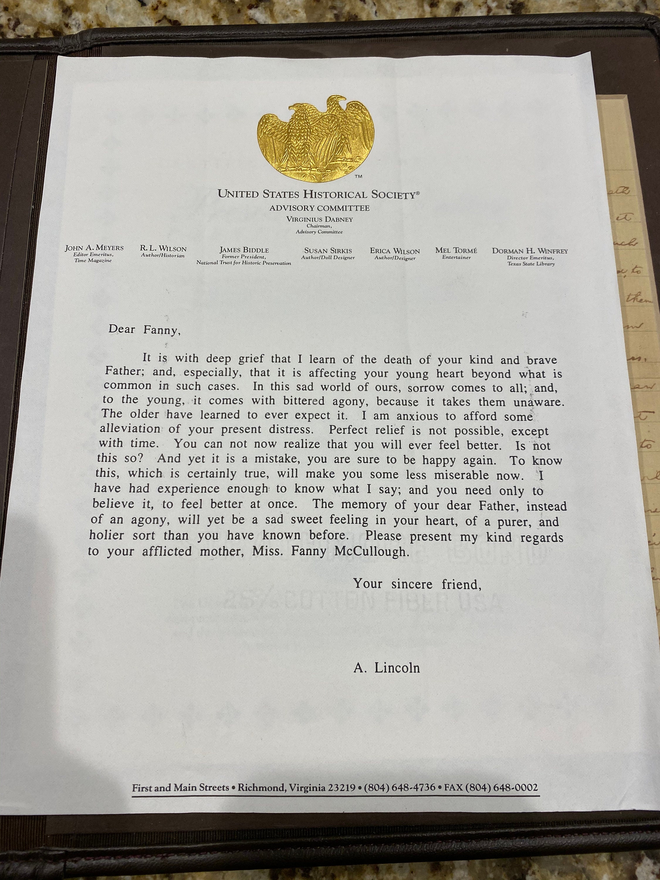 Abraham Lincoln Letter - Etsy