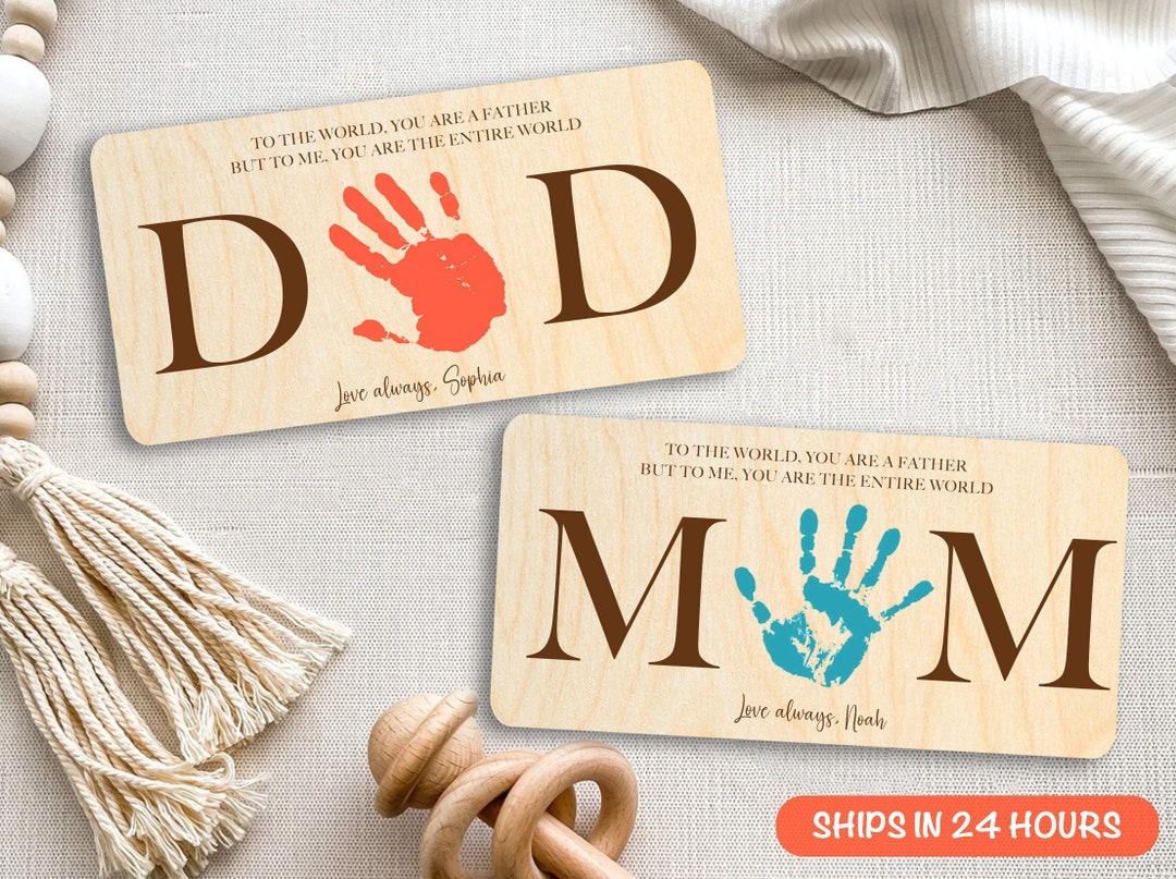 MOM Handprint Sign, Mother's Day Gift, Gift for Mom, DIY Handprint Sign ...