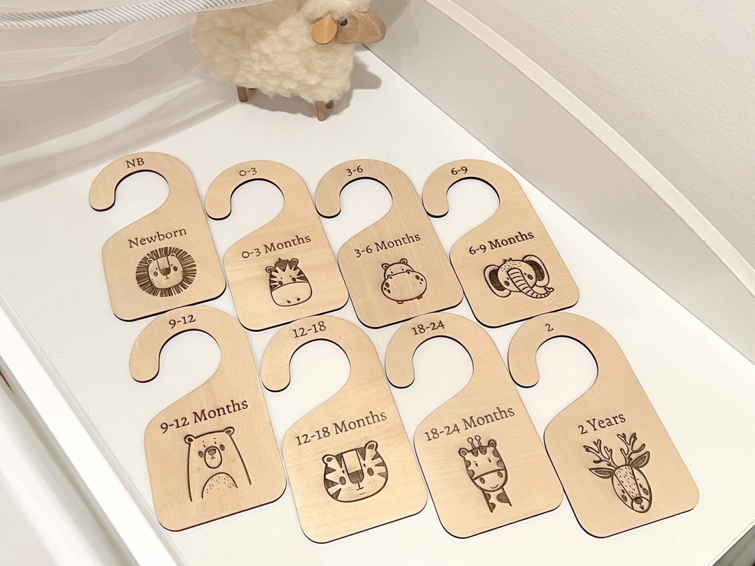 Safari Animals Nursery Closet Dividers, Baby Clothes Dividers, Organize ...