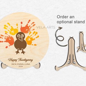 DIY Thanksgiving Handprint Art, Personalized Thanksgiving Sign, Wooden ...