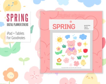 Cherry Blossom Stickers Digital Stickers Goodnotes - Etsy