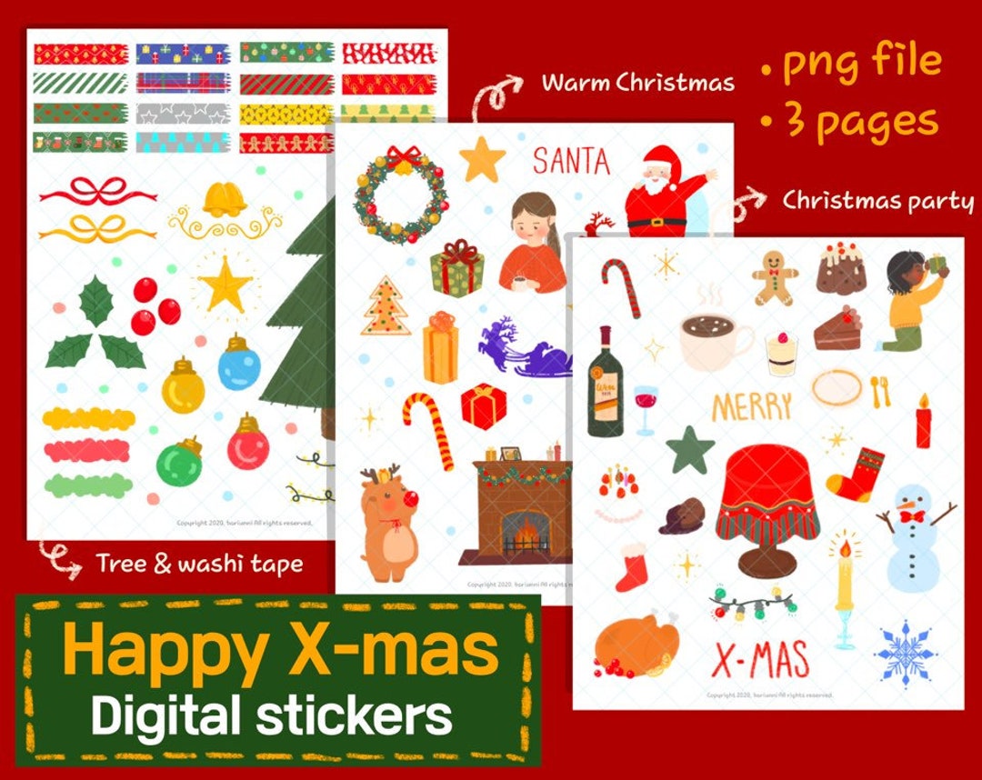 Christmas Goodnotes Stikers Digital Planner Stiker Bundle - Etsy