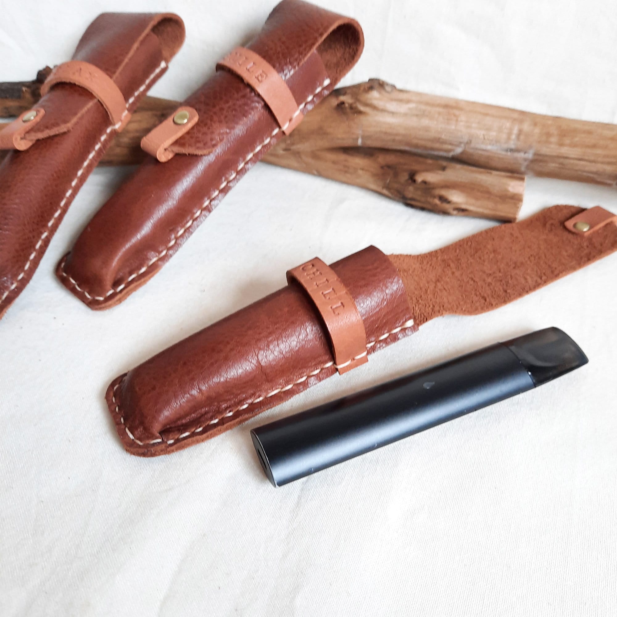 Leather E-cigarette Holder Lanyard Personalized Leather VAPE Pen Holder ...