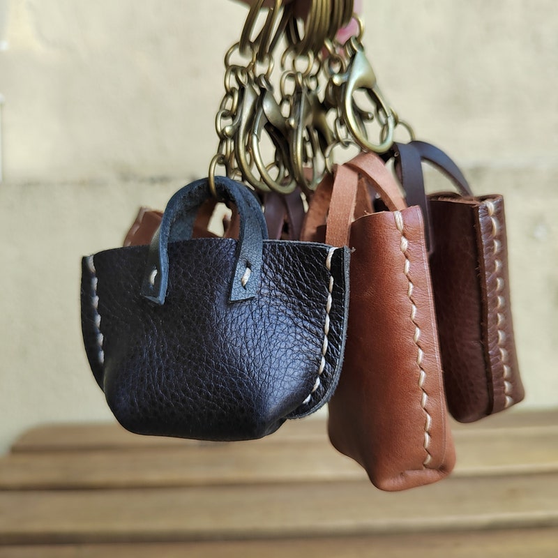 Leather Bag Charm - Etsy