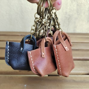 Leather Keychains, Leather Bag Charm, Mini Tote Keychains, Door Gift ...