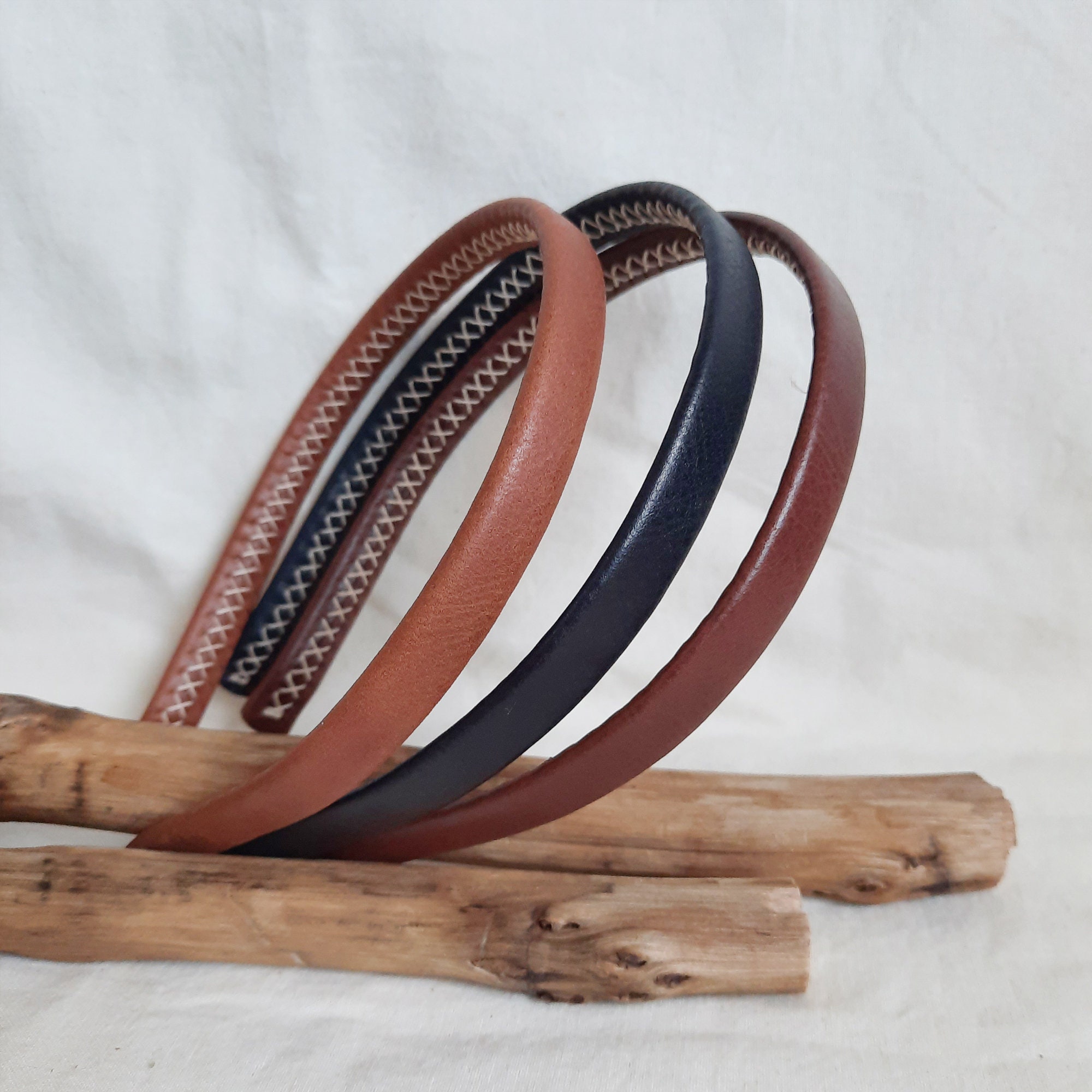 Headband Basic Leather Headband Leather Hair Band Simple | Etsy