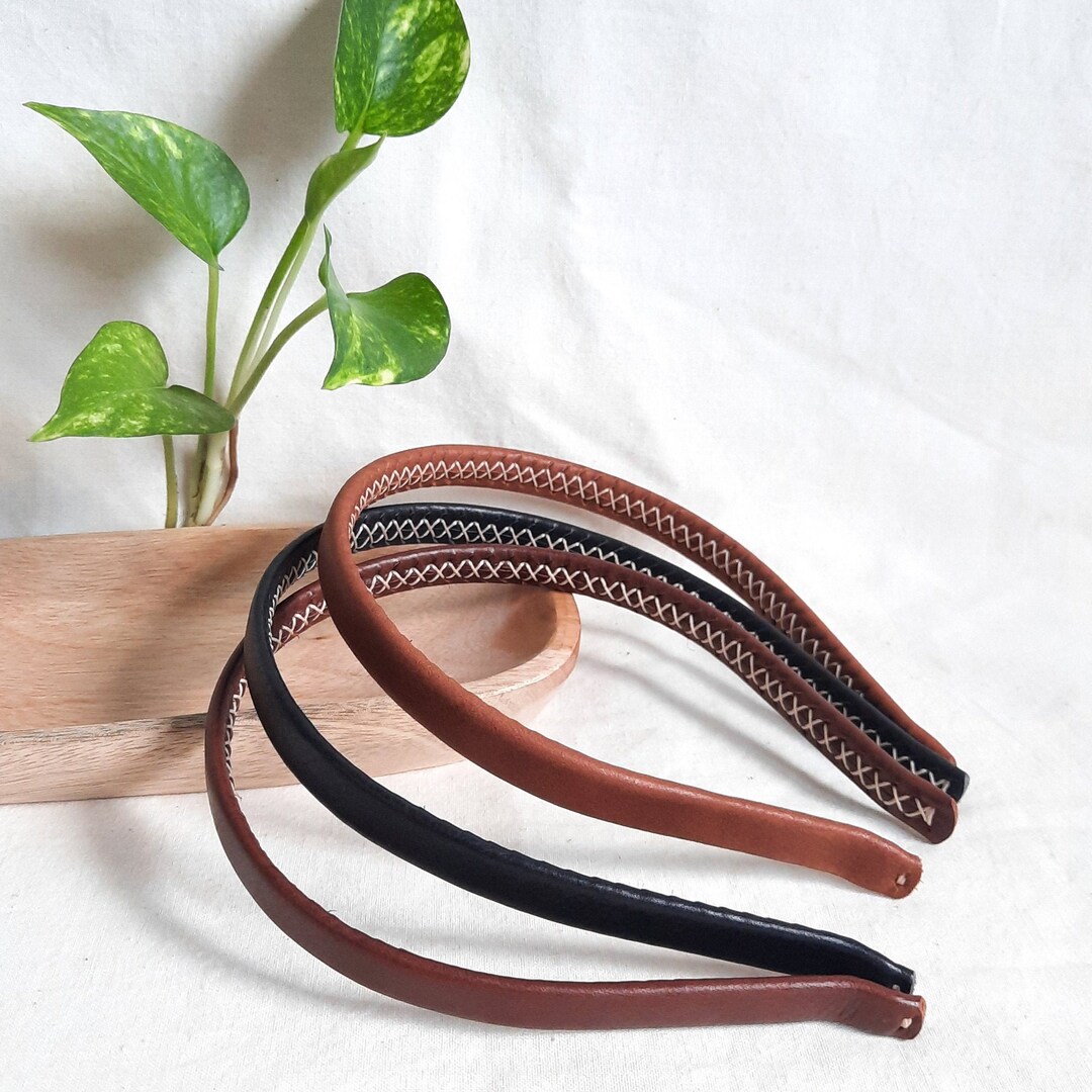 Headband, Basic Leather Headband, Leather Hair Band, Simple Headband ...