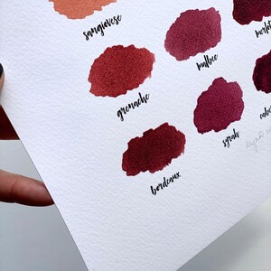 Real Wine: Wine Colors Print Bar Cart Accessories Bar Cart | Etsy