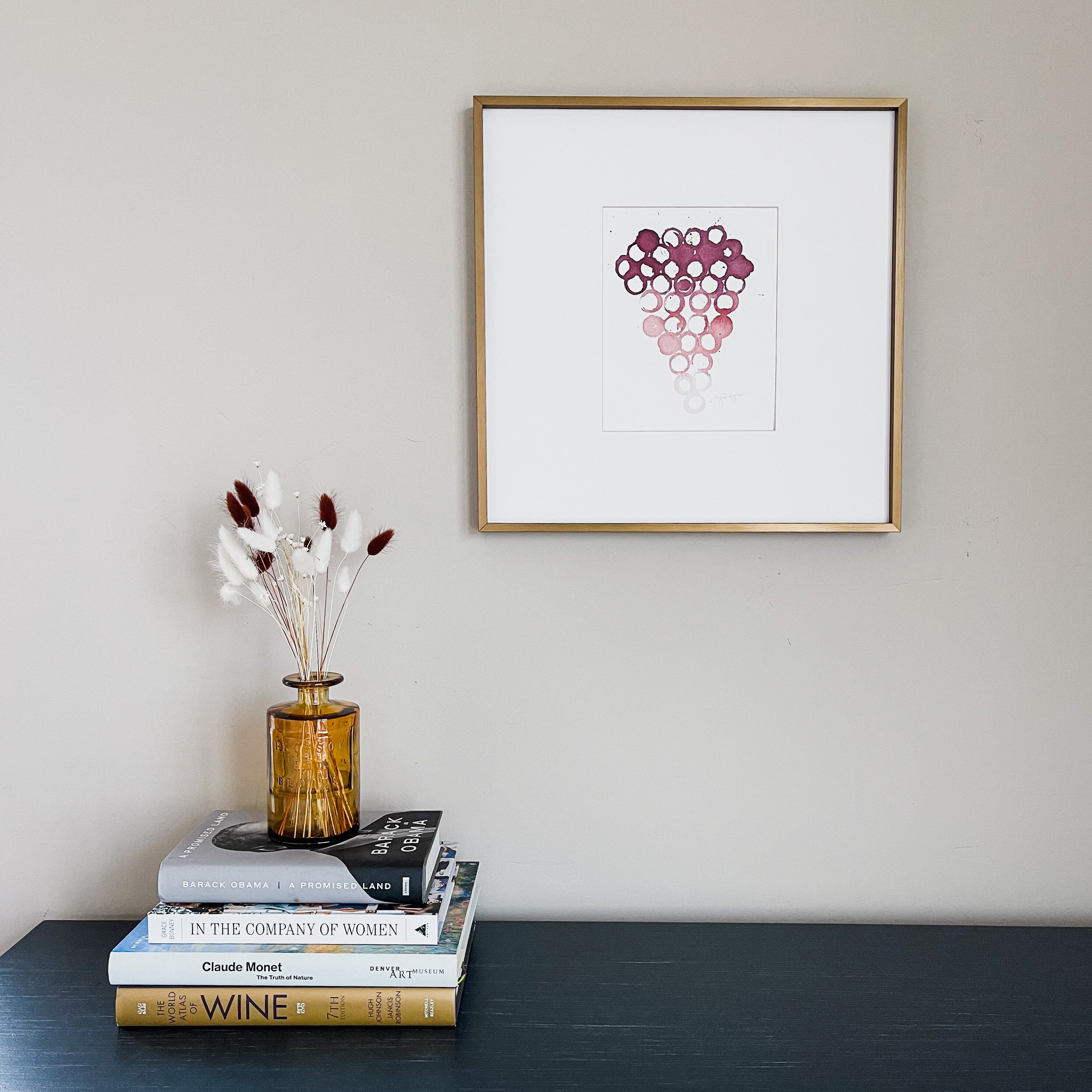 Wine Art Print Wine Grapes Abstract Wine Art Bar Cart Art - Etsy