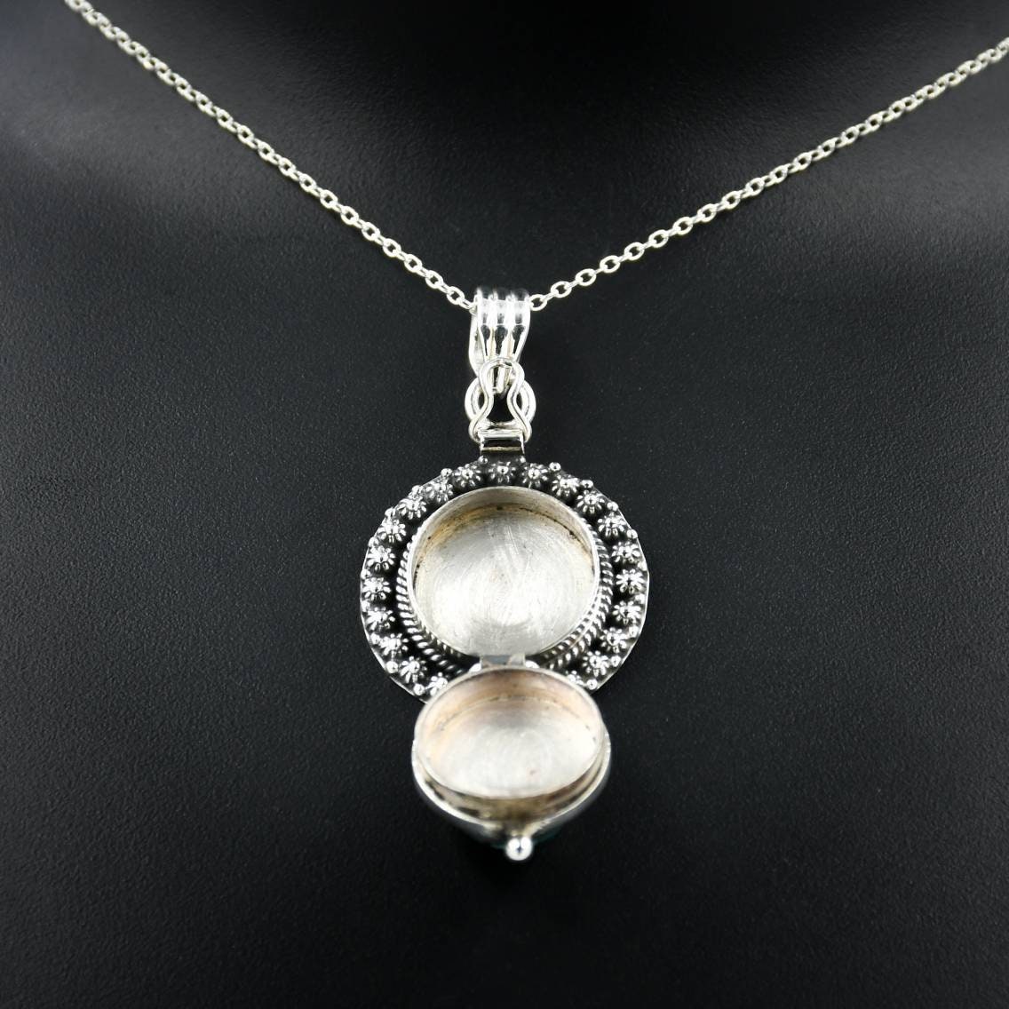 Secret Message Box Pendant Handmade Oxidised 925 Sterling Silver ...