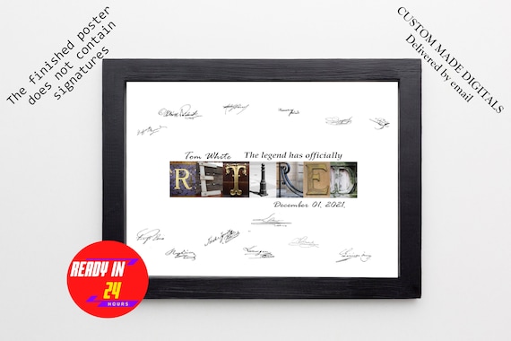 Retirement Signature Gift Leaving Gift Retirement Party Gift - Etsy