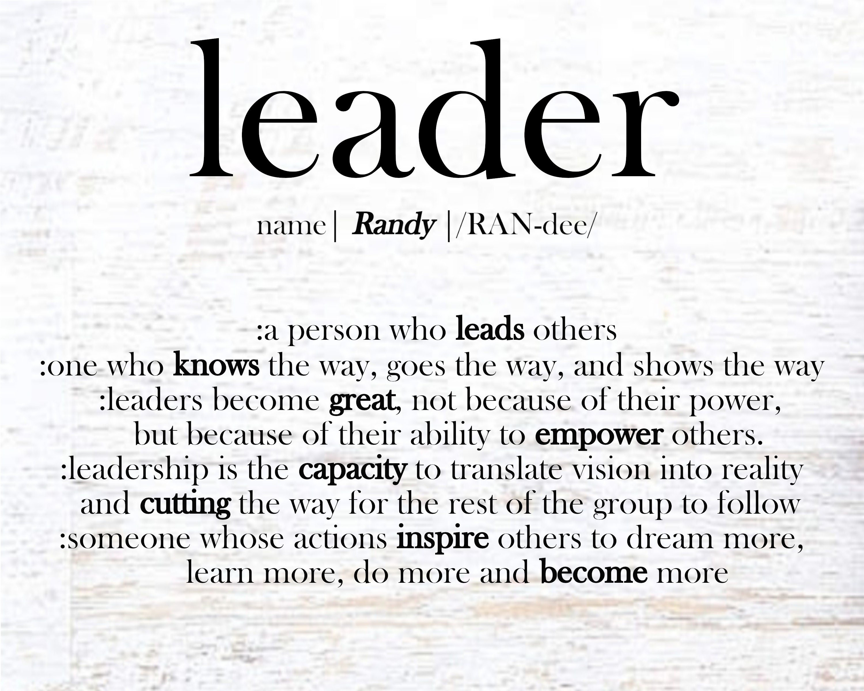 Gift for Leader Personalized Thank You Leader Print Sign - Etsy